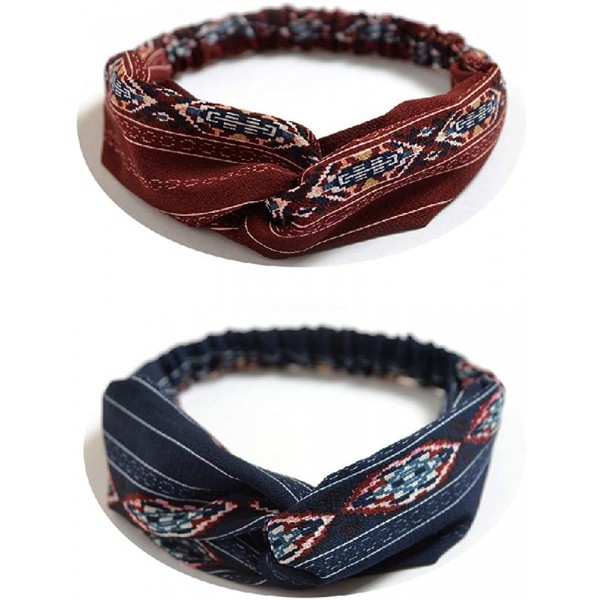 10 Pack Boho Headbands For Women Girls Criss Cross Elastic Hair Band