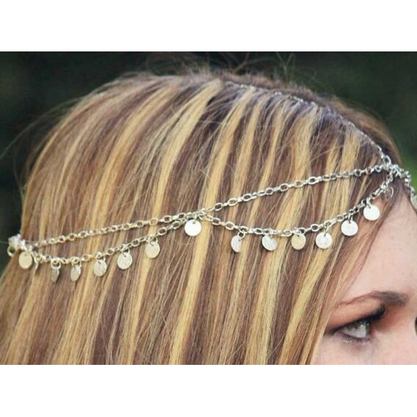 Hmetal Chain Jewelry Headband Head Hair Band Tassels Pearl Ci12ngc5vdv