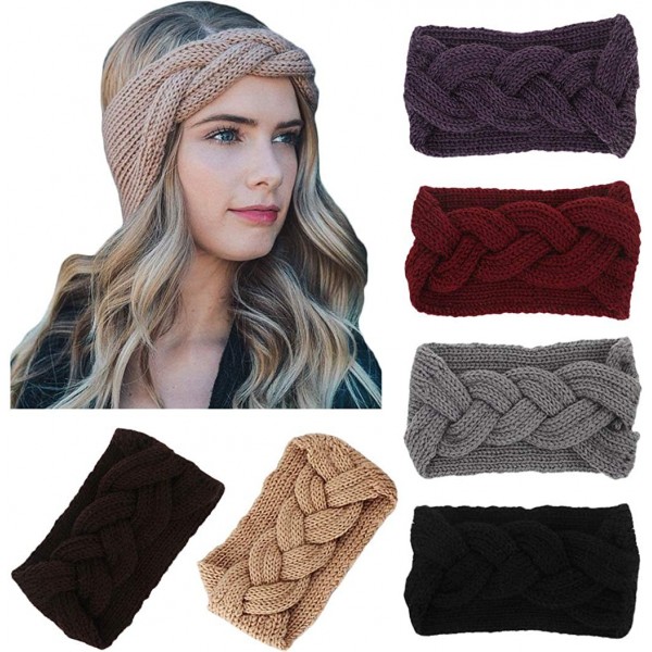 Womens Winter Knitted Headband Soft Crochet Knotting Hair Band Turban