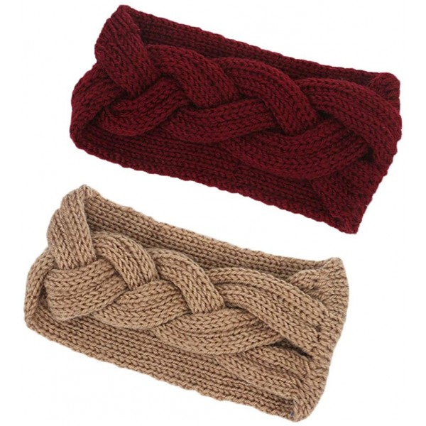 Womens Winter Knitted Headband Soft Crochet Knotting Hair Band Turban
