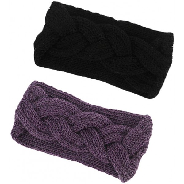 Womens Winter Knitted Headband Soft Crochet Knotting Hair Band Turban