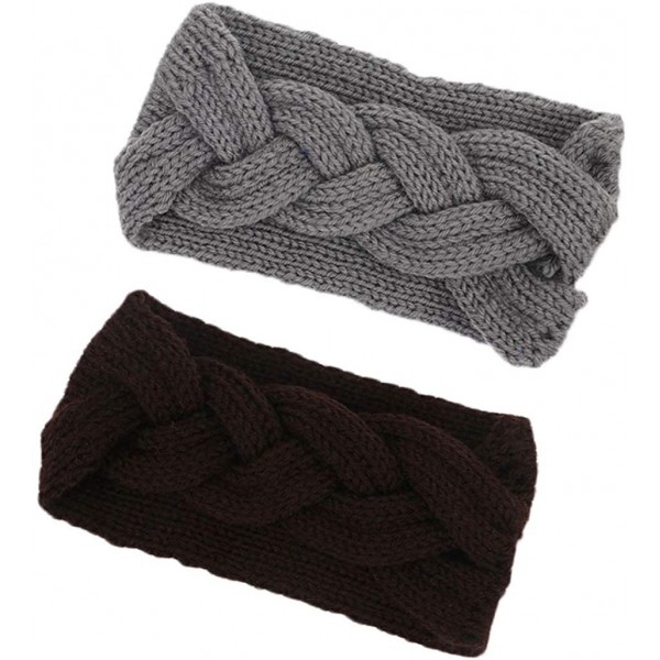 Womens Winter Knitted Headband Soft Crochet Knotting Hair Band Turban