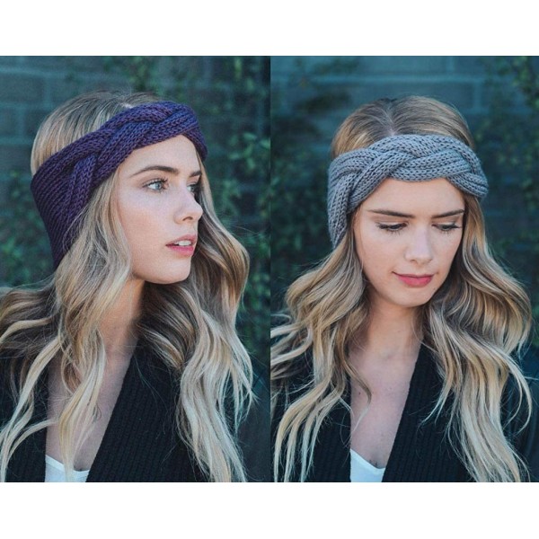 Womens Winter Knitted Headband Soft Crochet Knotting Hair Band Turban