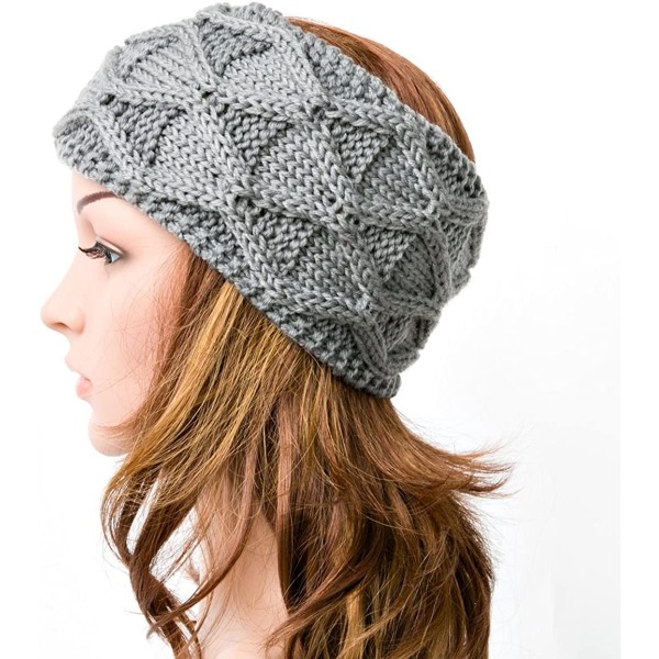 Womens Chunky Cable Knitted Turban Headband Ear Warmer Head Wrap 5